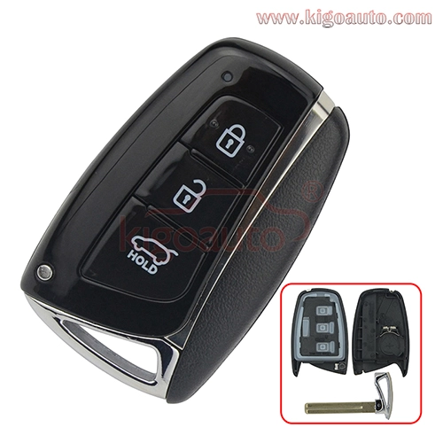 Smart key shell case 3 button Hatch for Hyundai Santa Fe ix45 2013 2014 ...
