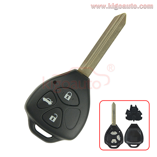 Remote key shell 3 button TOY47 for Toyota Corolla RAV4 Hilux,Toyota