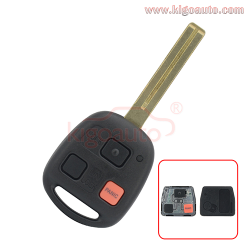 FCC HYQ1512V Remote key 3 button TOY48 long 315Mhz for Lexus LX470 2001 ...