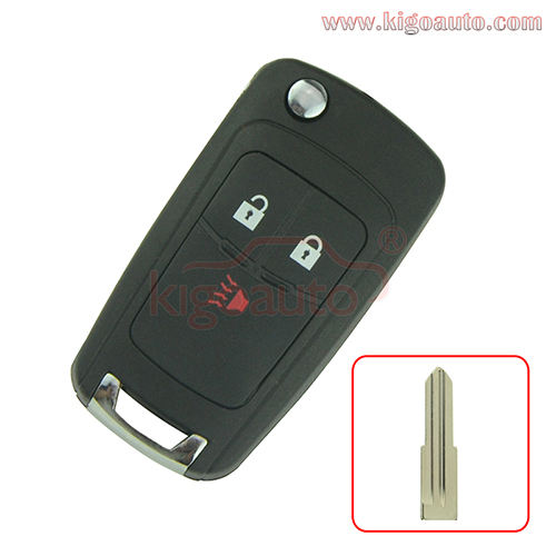 FCC A2GM3AFUS03 Flip key shell 3 button for 2015 2016 Chevrolet Spark