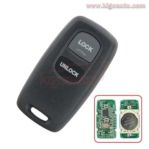 Visteon 41833 Remote fob 2 button for Mazda 2 3 6 323 626