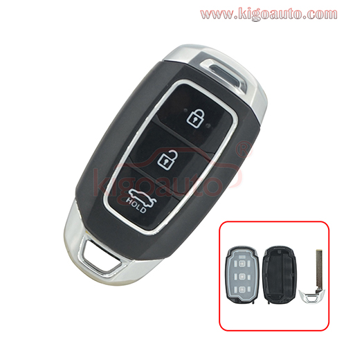 Smart key shell 3 button for Hyundai Accent 2018-2021,Hyundai