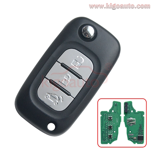 Flip Remote Key 3 button 433Mhz 4A Chip for Mercedes Benz Smart Fortwo ...