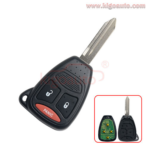KOBDT04A Remote head key large big button 2 button with panic 315Mhz for Chrysler Dodge