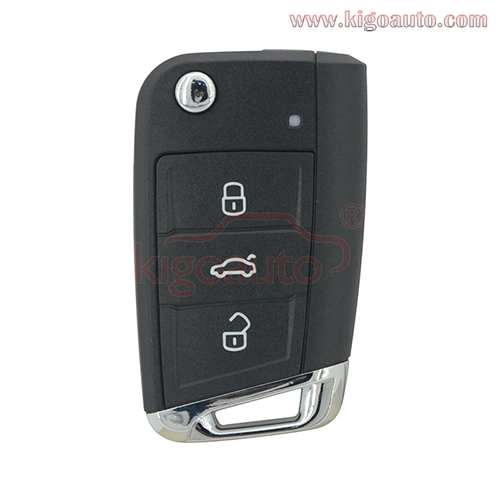 Keyless Flip remote key 3 Buttons 434MHz Megamos AES-MQB48 Chip Uncut ...