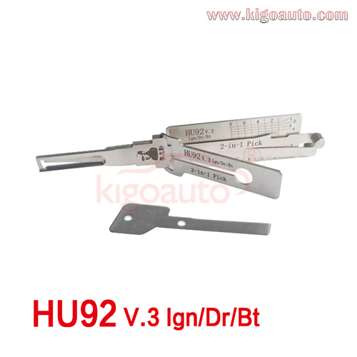 Lishi 2in1 Decoder HU92(10)v.3 Ign/Dr/Bt