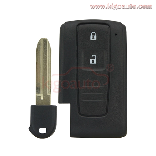 Smart key case 2 button TOY43 blade for Toyota Prius Corolla Verso