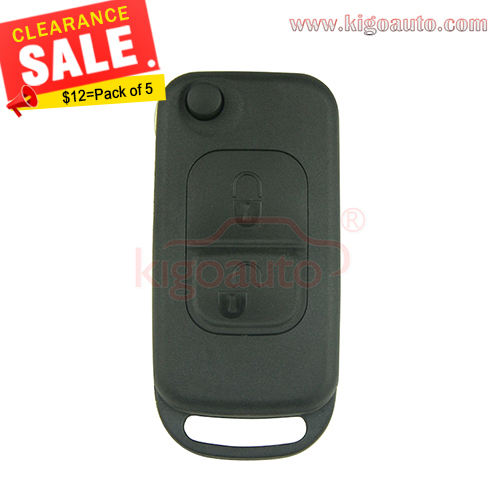 Pack of 5pcs Filp key shell 2 button HU64/HU39 blade for Mercedes Benz ...