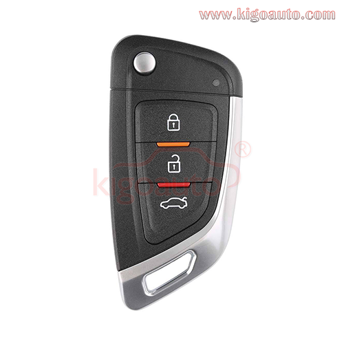 Xhorse XKKF05EN Wire Universal Remote key Knife Flip 3 Button for ...