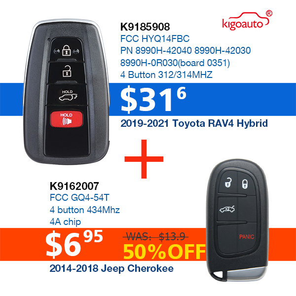 Bundles Sale FCC HYQ14FBC Smart Key 4 Button 312/314MHZ for 2019-2021 ...