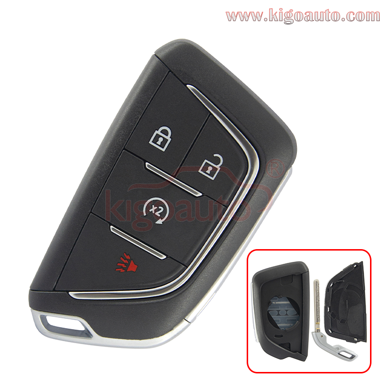 FCC YG0G20TB1 smart key shell 4 button for 2020-2022 Cadillac CT4 CT5
