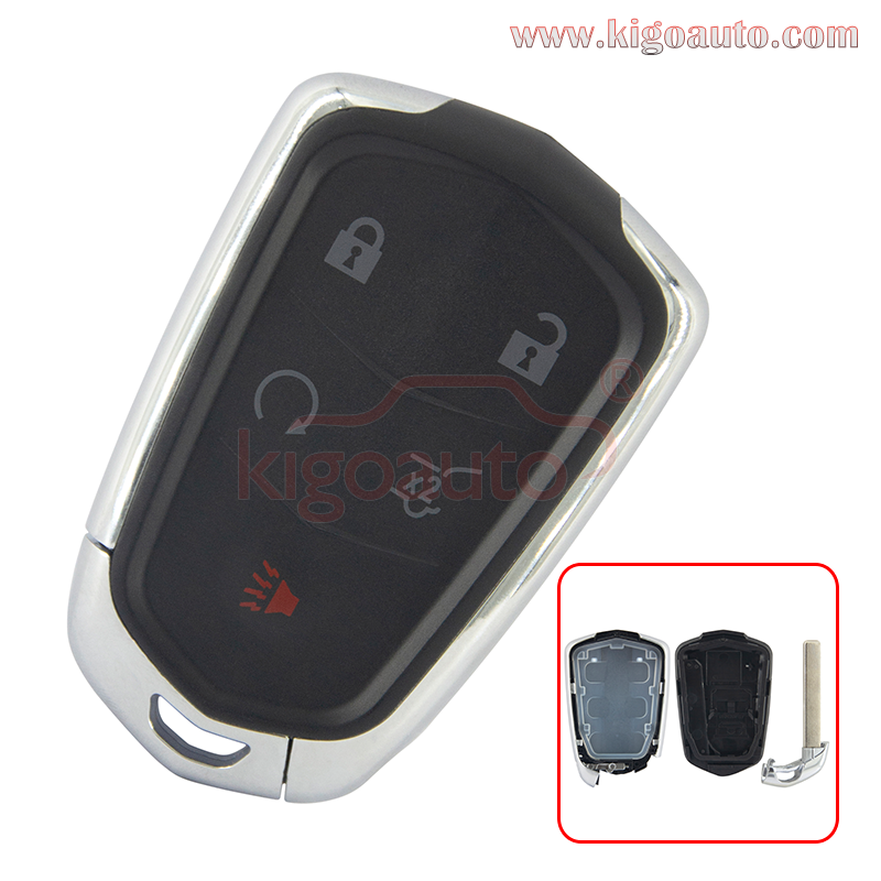 FCC ID HYQ2EB smart key case 5 button for Cadillac XT5 XTS 2017 2018 2019