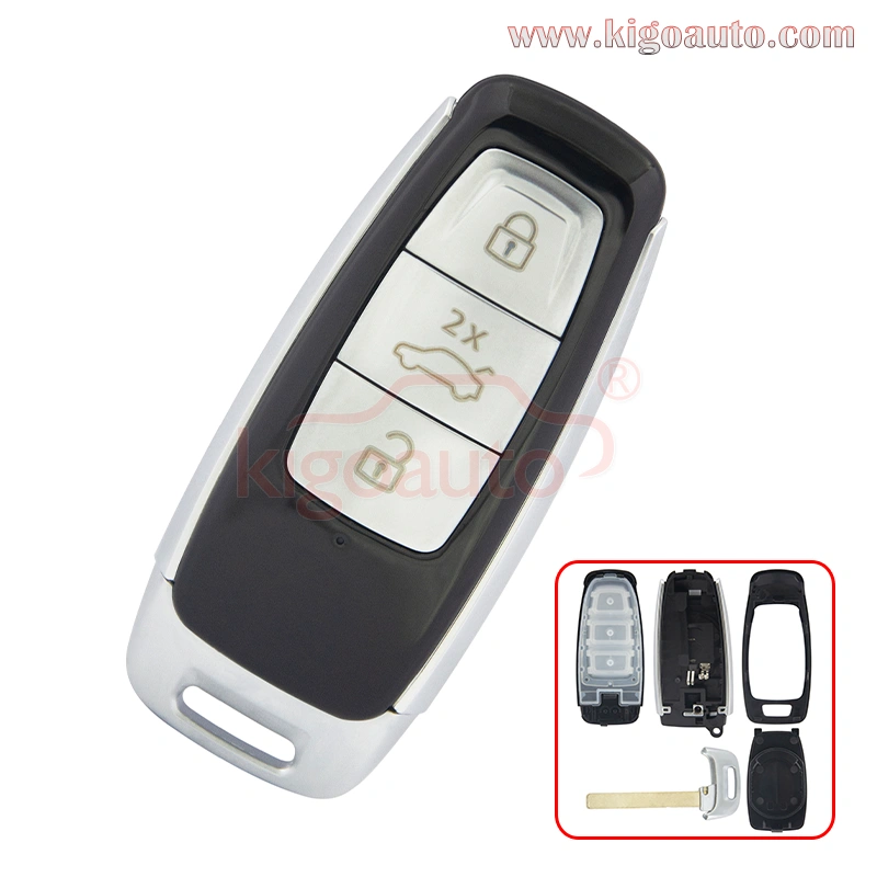 4N0959754 Smart key shell 3 button for Audi A6 C8 A7 A8 Q8 2017-2020