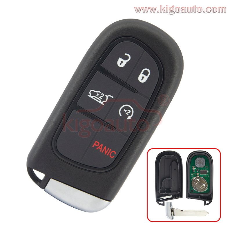 P/N 68141580 smart key 5 button 434Mhz 4A chip for Jeep Cherokee Grand ...