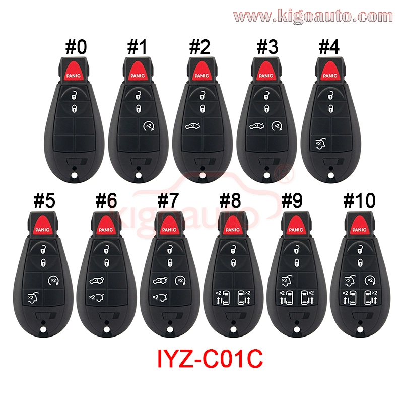 FCC IYZ-C01C fobik key remote 434Mhz for Chrysler 300 Town & Country ...