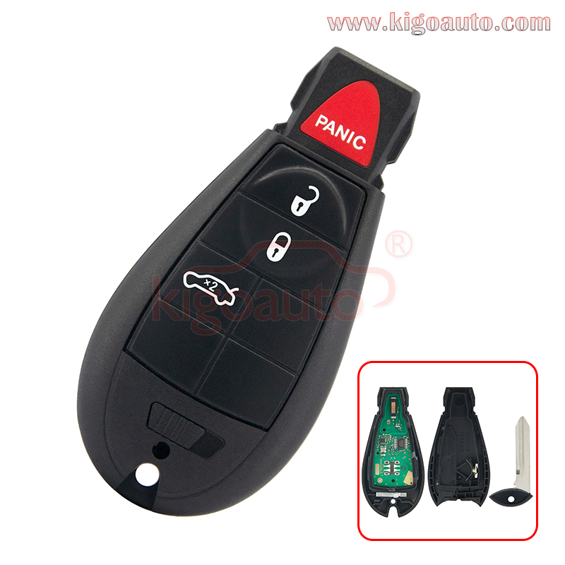 FCC M3N32297100 Fobik Key 4 Button 433mhz for 2012-2016 Dodge Dart PN ...