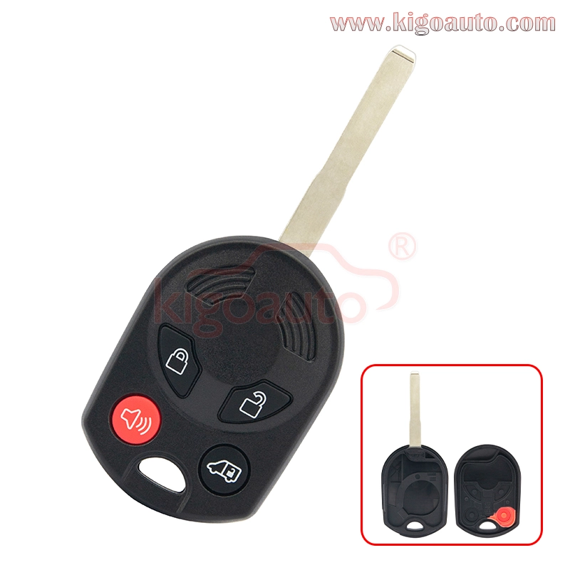 FCC OUCD6000022 Remote head key shell 4 button HU101 blade for Ford ...