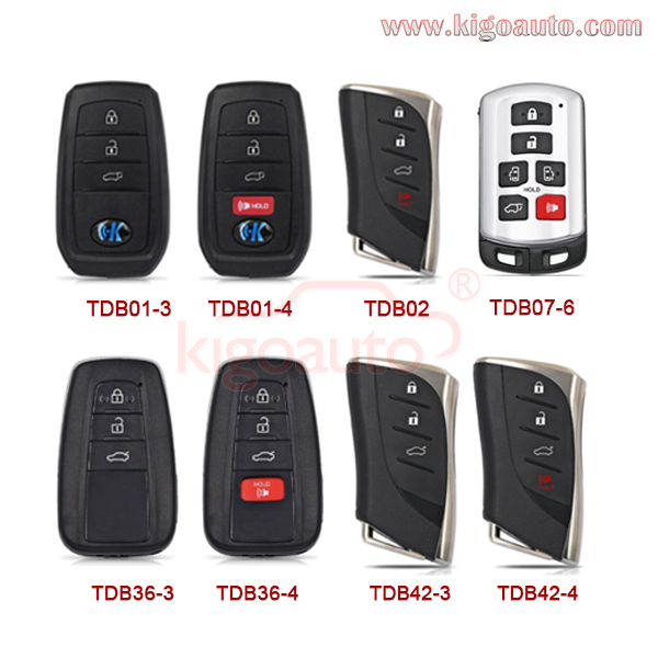 KEYDIY KD TDB01 TDB02 TDB07 TDB36 TDB42 4D Smart Keys Universal Remotes ...