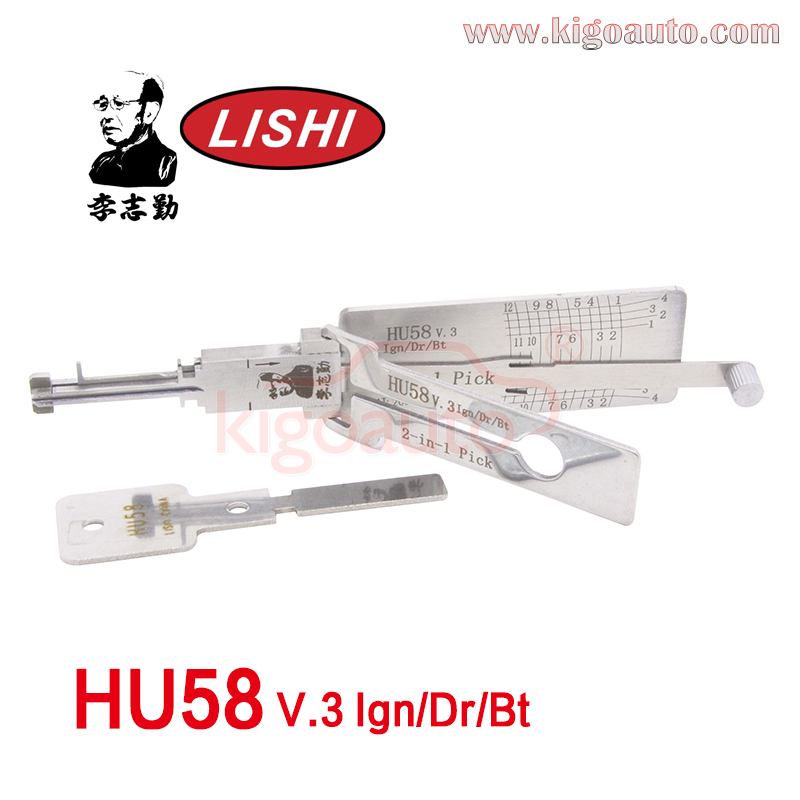 Original Lishi 2in1 Decoder HU58 v.3 Ign/Dr/Bt