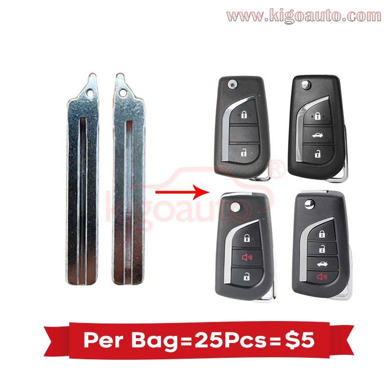 Replacement Flip Floding Remote Key Blade Car key Blank For Toyota ...