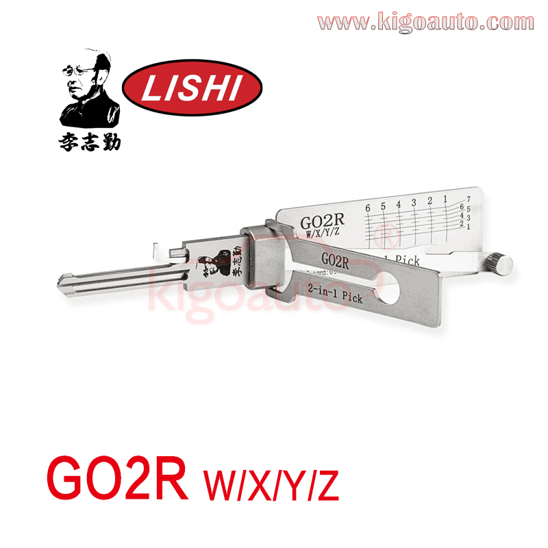 Original Lishi GO2R 2-in-1 Pick & Decoder for Japanese GOAL Keyway