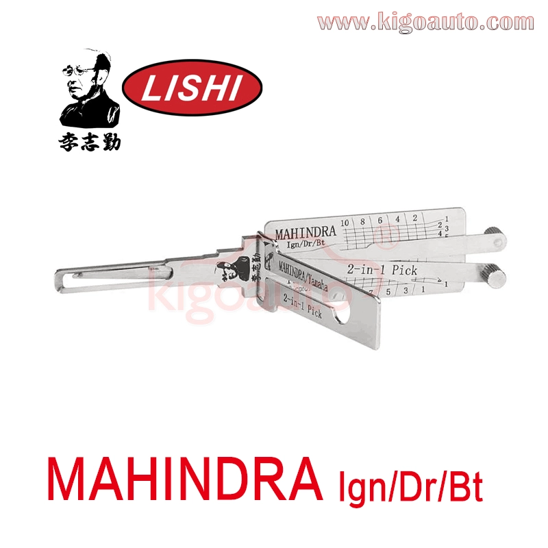 Original Lishi MAHINDRA/YAMAHA MAHINDRA Ign/Dr/Bt 2-in-1 Pick Motorcycle Tool