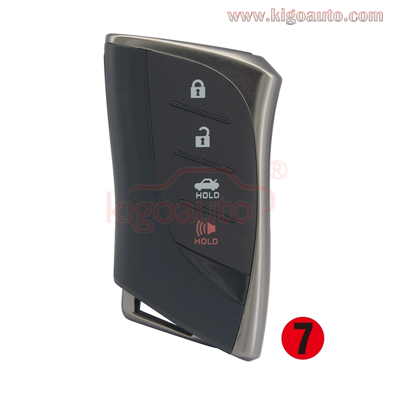 FCC HYQ14FBF Smart key shell 2/3/4 button for 2019 Lexus ES300h ES350 ...