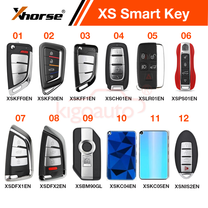 XS Series Xhorse VVDI Universal Remote smart key XSKF30EN / XSCH01EN ...