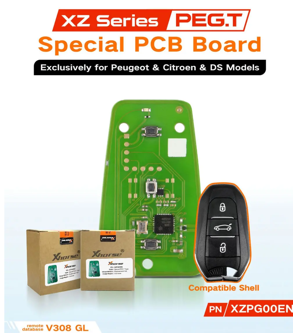 Xhorse XZPG00EN XZ Series PEGT Special PCB Board 3 Button Exclusively ...