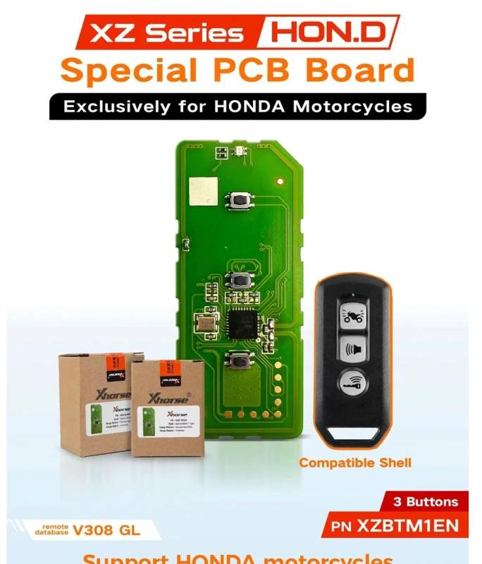 Xhorse XZBTM1EN XZ Series HON.D Special PCB Board 3 Button Exclusively ...
