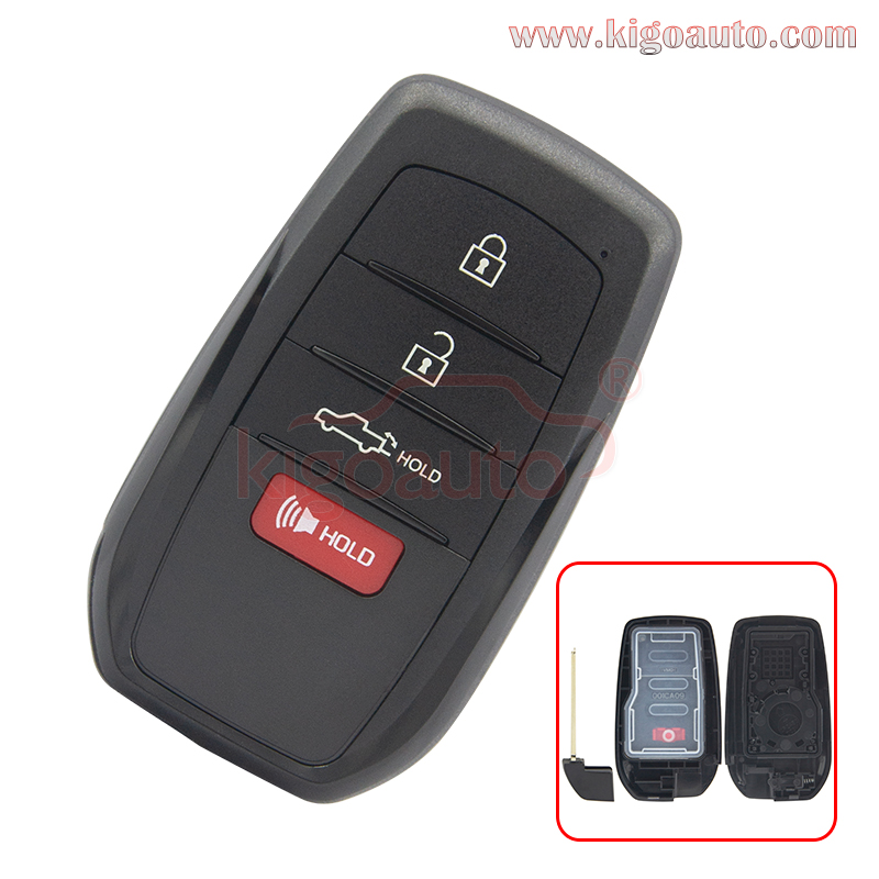 FCC HYQ14FBW Smart Key shell 4 Button for 2022 Toyota Corolla Cross PN ...
