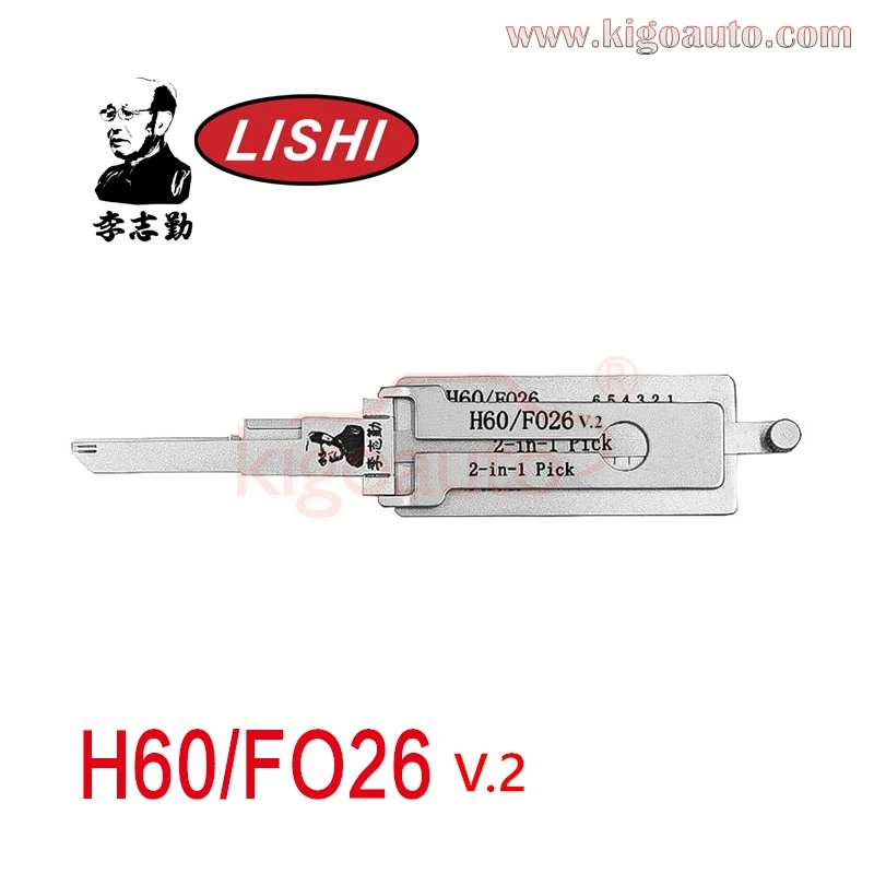 Original Lishi H60/FO26 V.2 2 in 1 Decoder and Pick for Ford 1991-1996