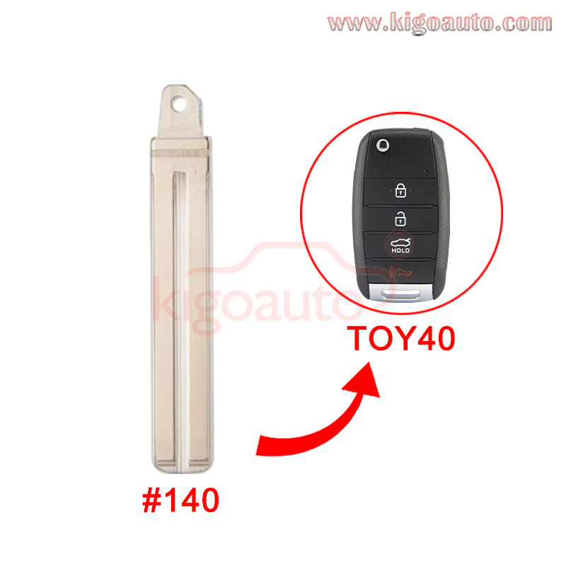 1 Bag/25pcs New Uncut Flip Key Blade TOY40 For Original Kia K5 flip ...