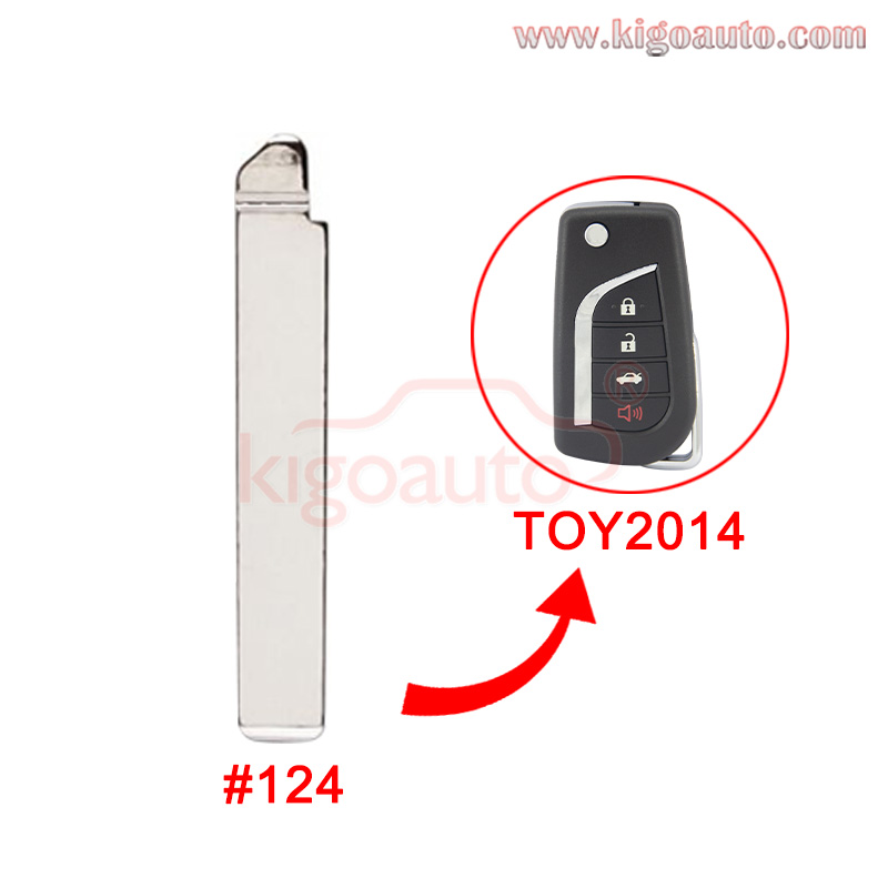 1 Bag/25pcs New Uncut Flip Key Blade TOY2014 For Original Toyota ...