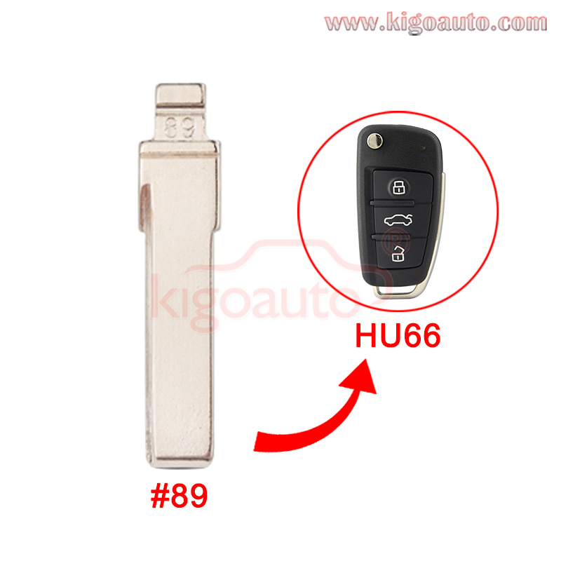 1 Bag/25pcs New Uncut Flip Key Blade HU66 For Original Audi A6L flip ...
