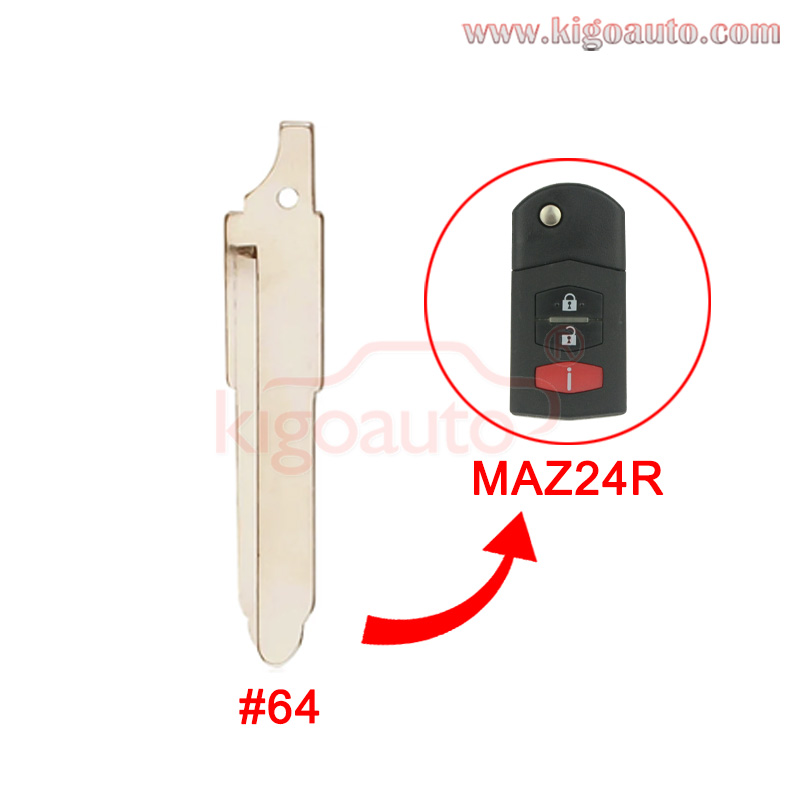 1 Bag/25pcs New Uncut Flip Key Blade MAZ24R For Original Mazda M6 M3 ...