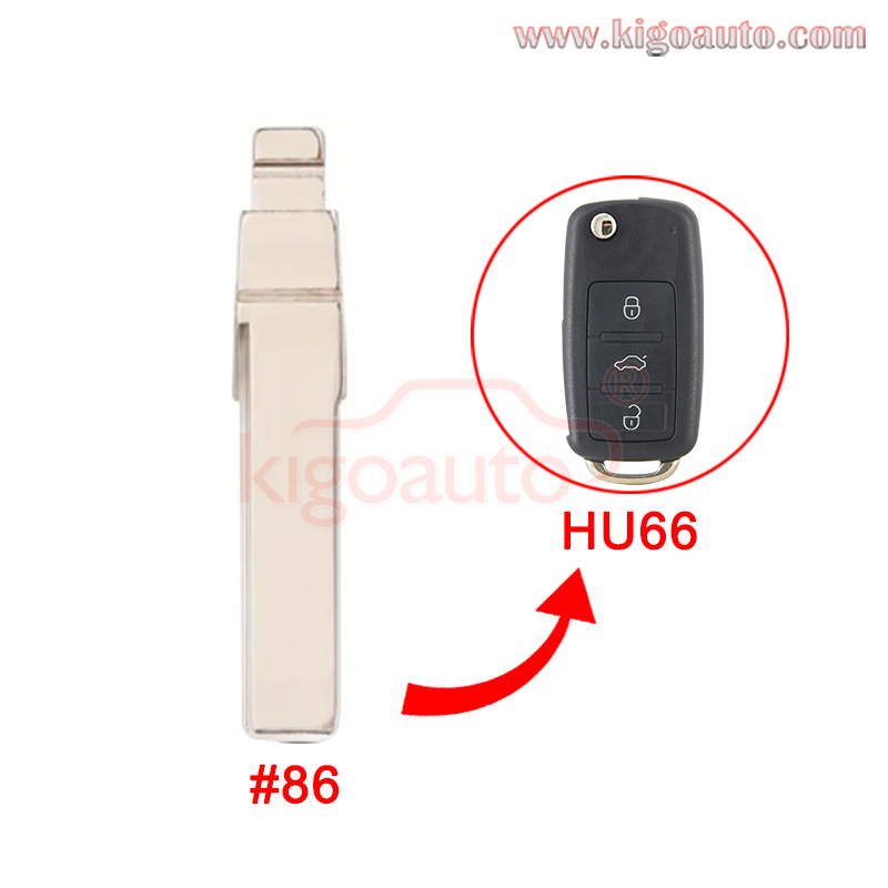1 Bag/25pcs New Uncut Flip Key Blade HU66 For Original VW Passat flip ...