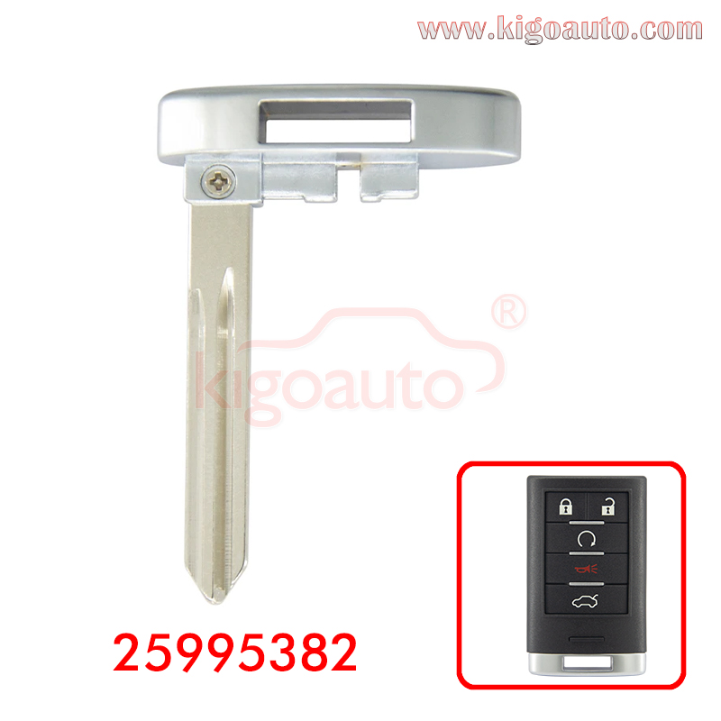 PN 25995382 Smart key blade emergency key insert for Cadillac CTS STS ...