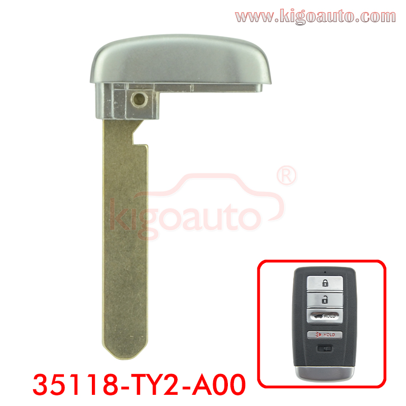 New Uncut Emergency Key Insert Blank Blade for Acura 2014-2015 RLX KR5V1X