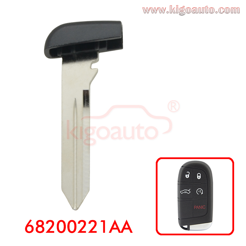 PN 68200221AA Plastic head emergency key blade Y157 / Y159 for 2011 ...