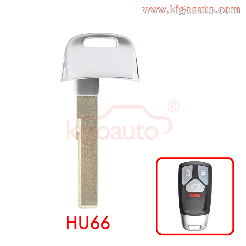 Smart Key blade HU66 for 2017 2018 Audi Emergency Key,Audi
