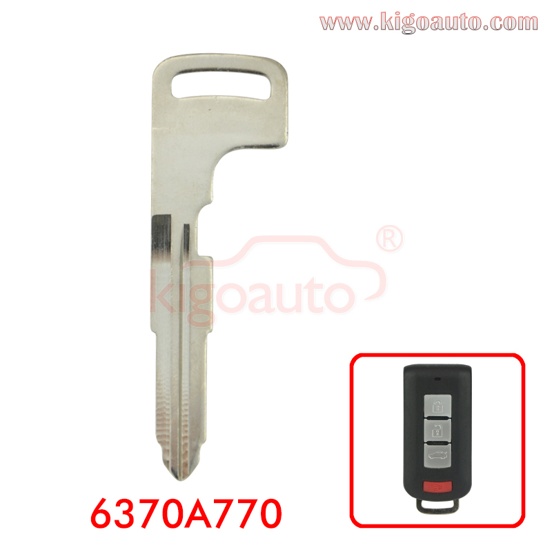 PN 6370A770 Smart key blade emergency key insert MIT3 for Mitsubishi ...