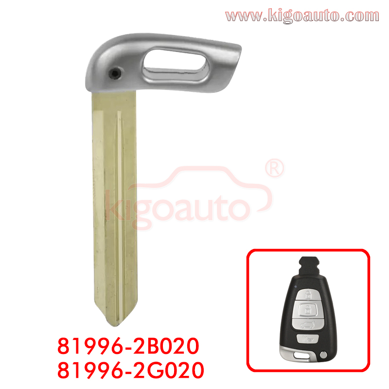 PN 81996-2B020 81996-2G020 Emergency Insert Key Blade for 2007-2012 ...