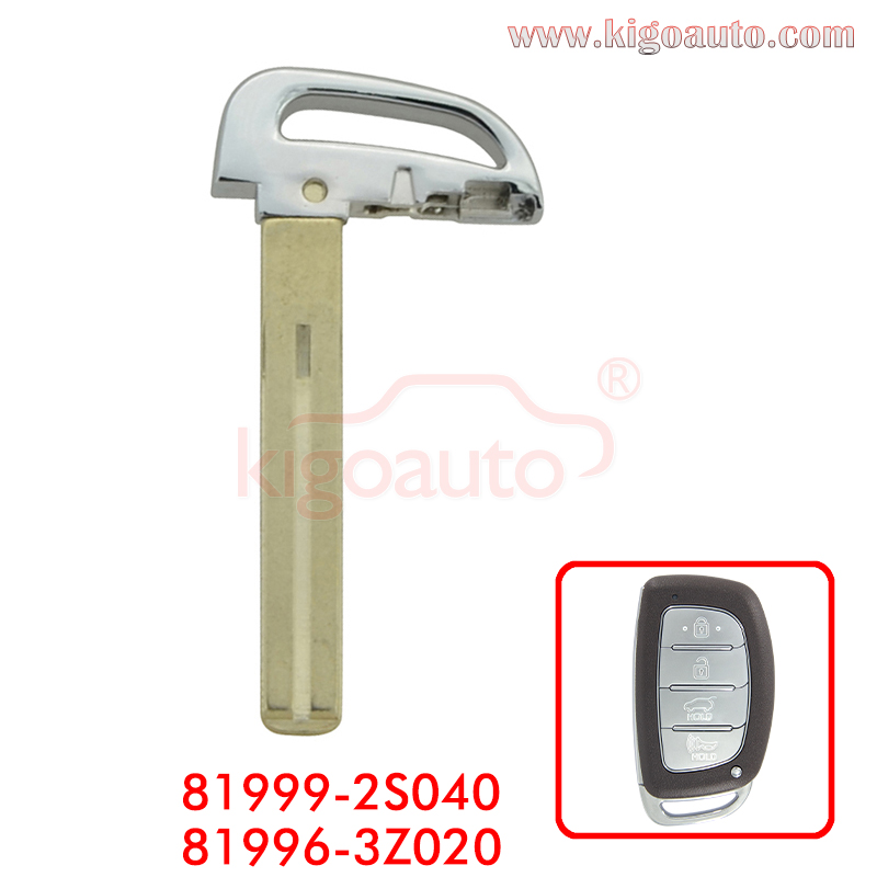 P/N 81999-2S040 81996-3Z020 smart key blade for Hyundai Sonata Tucson ...