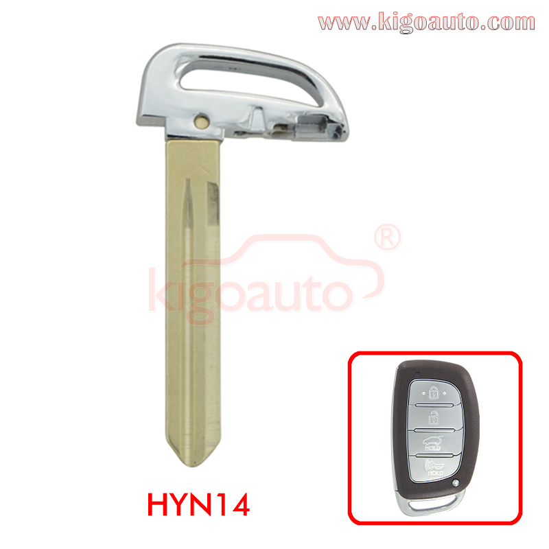 Smart key blade for Hyundai emergency key insert