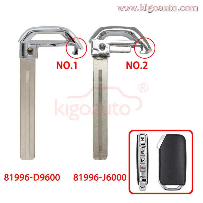 PN 81996-D9600 / 81996-J6000 emergency key Insert Blade For 2018-2020 ...