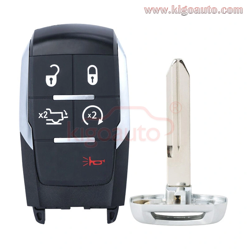 FCC GQ4-76T Smart key 5 button 433Mhz 4A Chip for 2019 2020 2021 Dodge ...