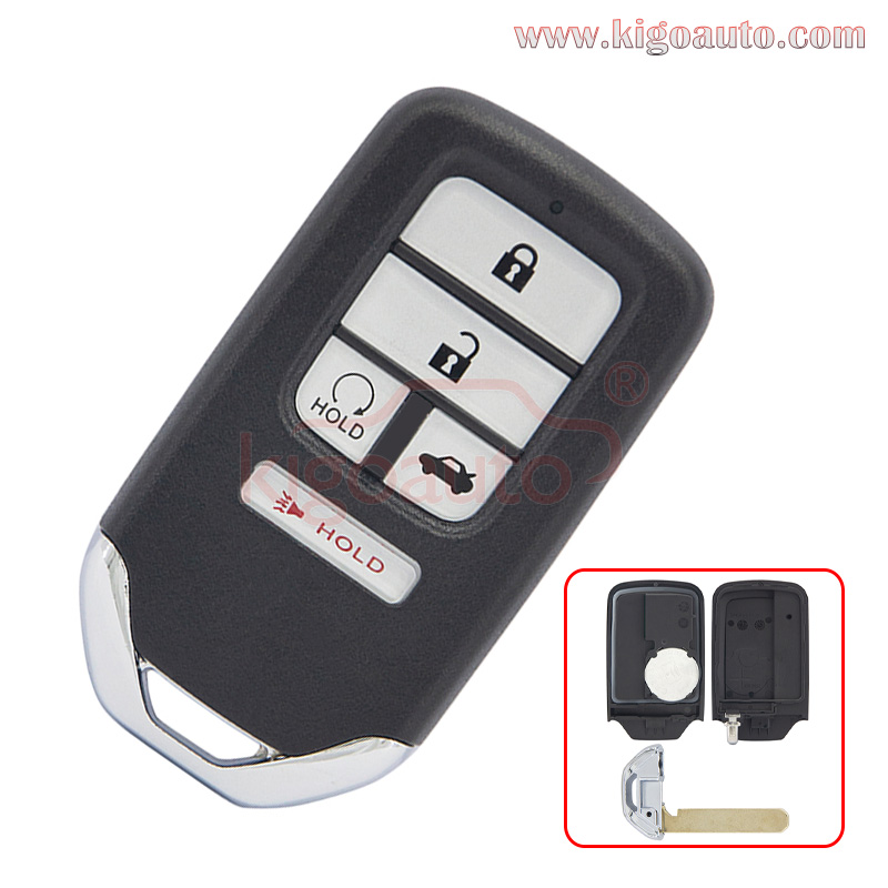PN: 72147-T2G-A31 Smart Key 5 Button 434MHz 47 chip for 2016-2017 Honda ...