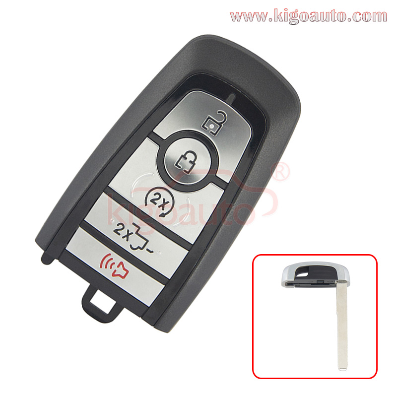 FCC M3N-A2C93142600 smart key shell case 5 button for 2017-2020 Ford ...