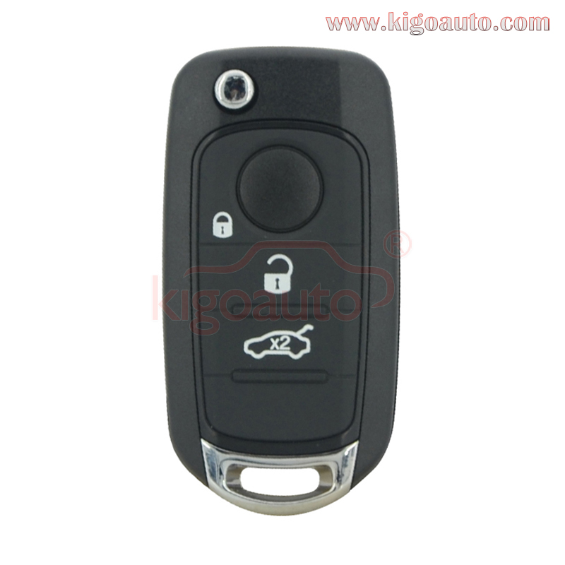 Flip remote key 3 button 433mhz ID48 chip SIP22 blade for Fiat 500 500X ...
